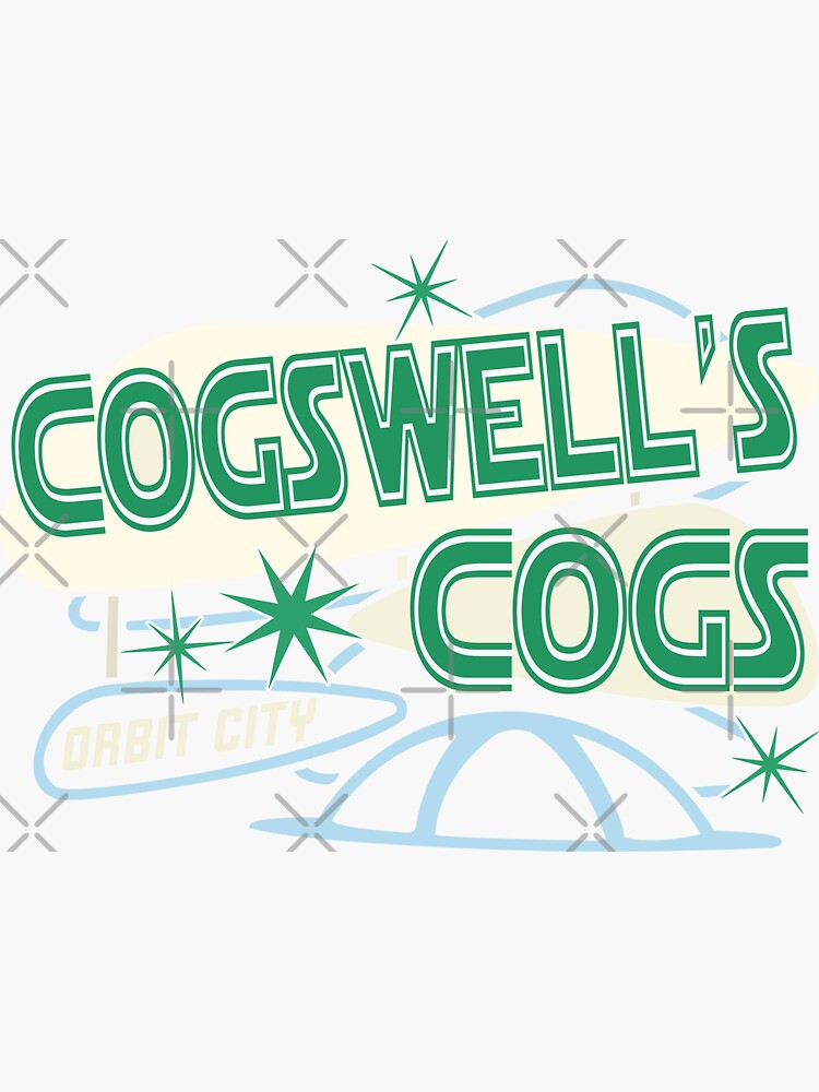 "Cogswell's cogs orbit city T-shirt" Sticker for Sale by VFGRWA | Redbubble