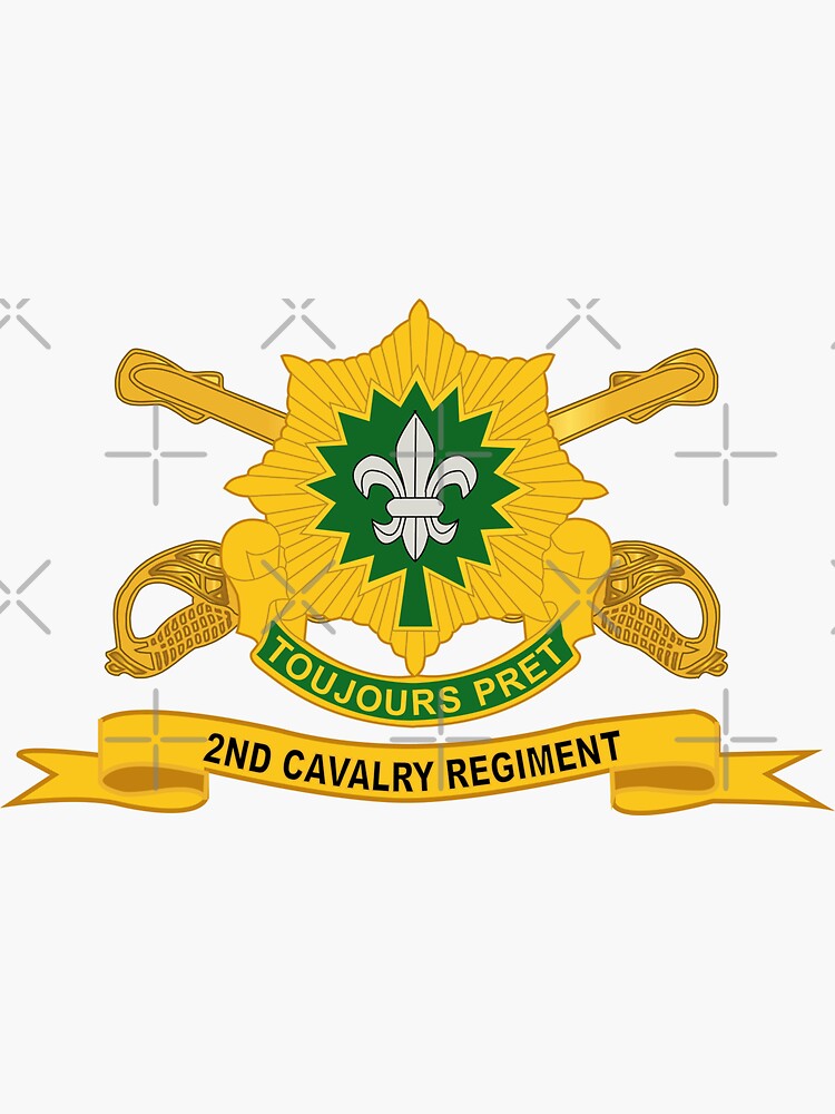 "Army - 2nd Cavalry Regiment w Br - Ribbon" Sticker for Sale by ...