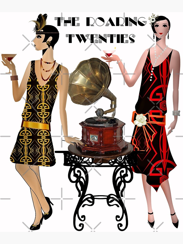 "Roaring Twenties Flapper Girls Phonograph " Poster for Sale by joseech ...