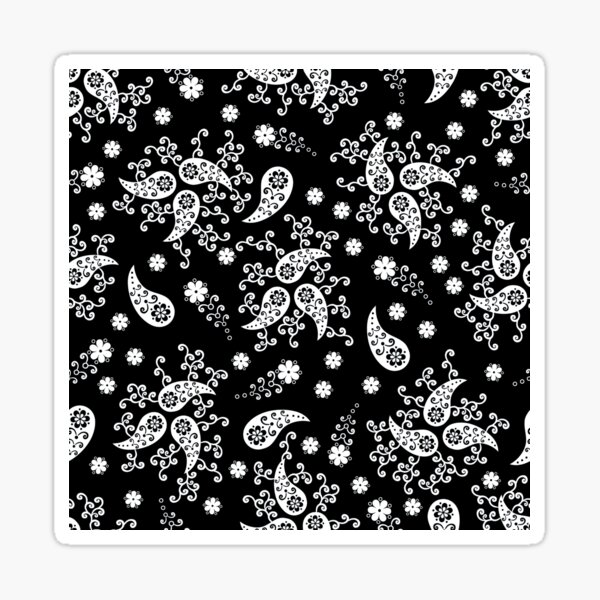 "Black and White Paisley Pattern, Black and White Paisley floral ...