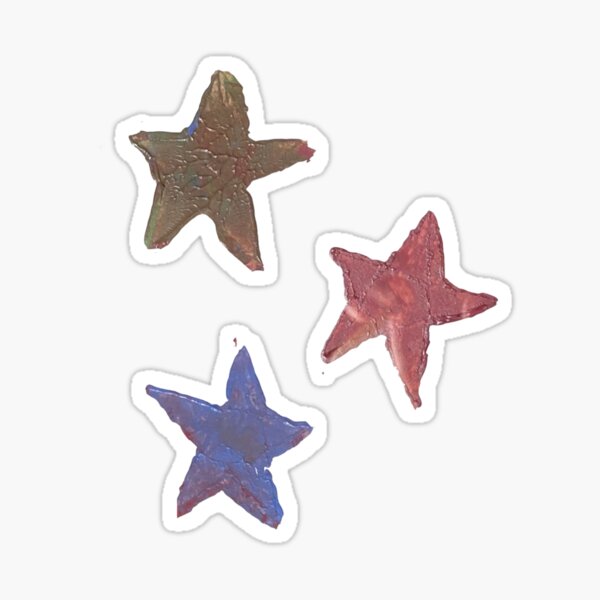 "set of three stars!" Sticker for Sale by Lilaarts | Redbubble