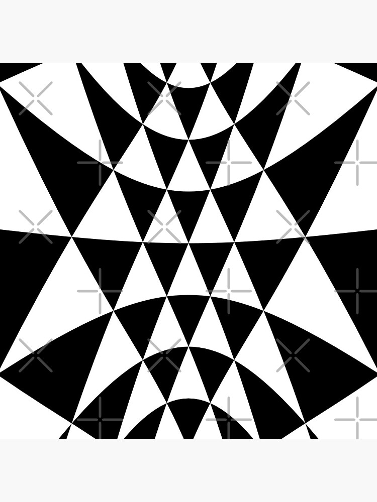 "Op Art Black White Warped Triangle" Pin by hyproinc | Redbubble