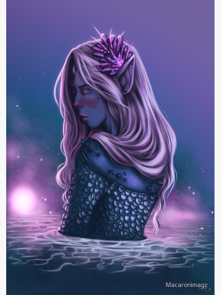 "Ocean Fae Artwork" Sticker for Sale by Macaronimagz | Redbubble
