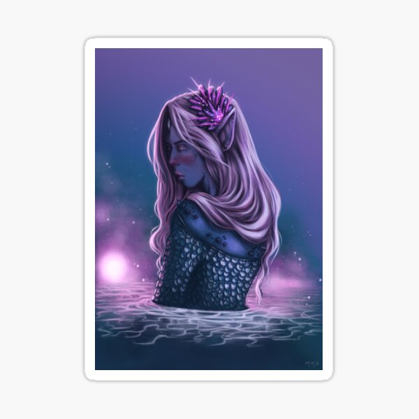 "Ocean Fae Artwork" Sticker for Sale by Macaronimagz | Redbubble