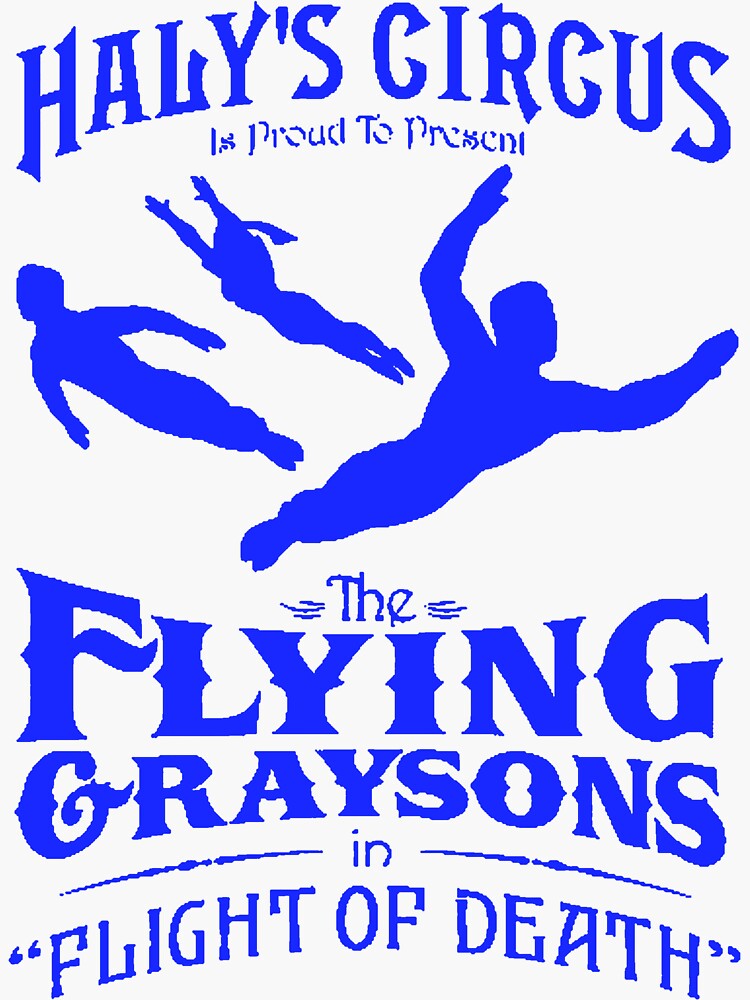 "Flying Grayson" Sticker for Sale by jumrunahdaisy | Redbubble