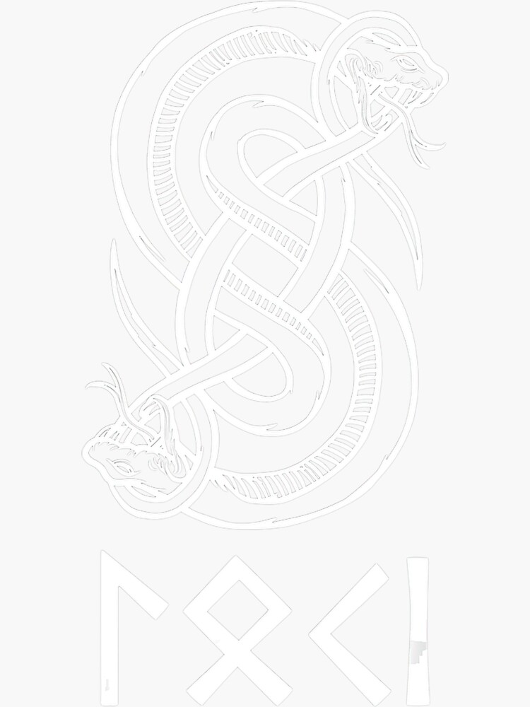 "Loki Name in Norse Runes & Snake Symbol " Sticker for Sale by ...