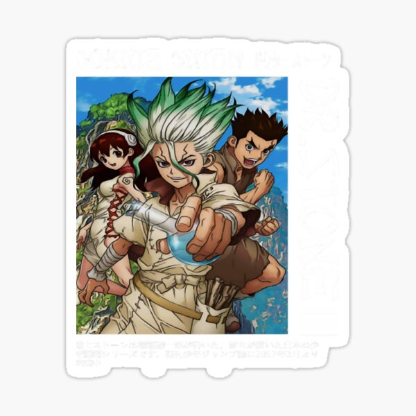 "Main characters Stone anime picture " Sticker for Sale by BlufordWilma ...