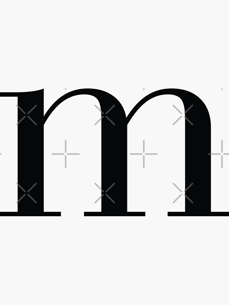 "Letter m initial design" Sticker for Sale by nice-tee | Redbubble
