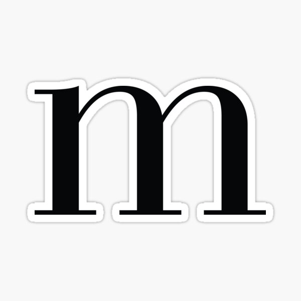 "Letter m initial design" Sticker for Sale by nice-tee | Redbubble