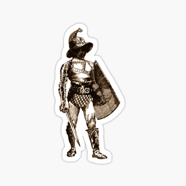 "Legendary Gladiator " Sticker for Sale by 9shirts | Redbubble