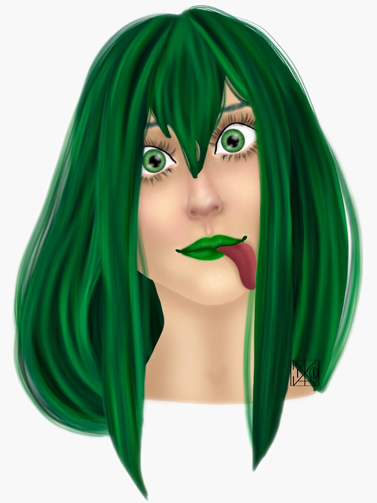 "Semi-Realistic Tsuyu Asui" Sticker for Sale by Xioannii | Redbubble