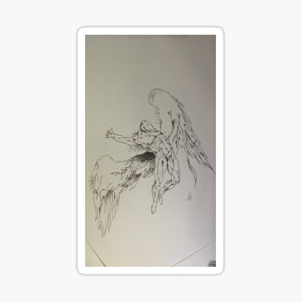 "Fallen Angel" Sticker for Sale by dutzu128 | Redbubble