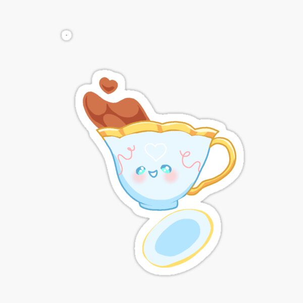 "cute lil teacup" Sticker for Sale by butteredOWO | Redbubble