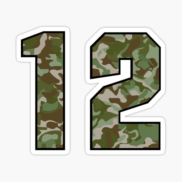 Pegatina «Ejército Camuflaje Número Doce Soldados Lucky Number 12» de ...