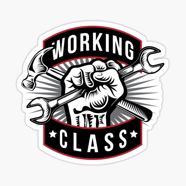 "Working Class" Sticker for Sale by D4mon | Redbubble