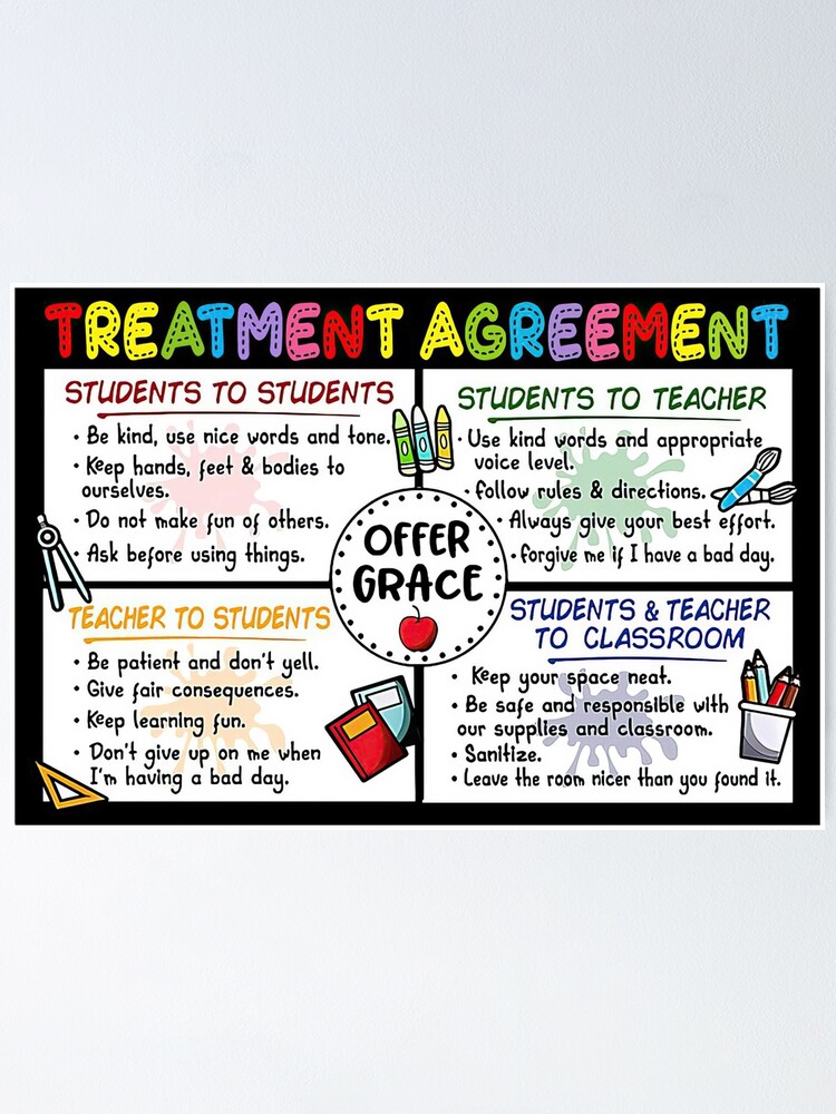 "Treatment Agreement Students And Teacher To Classroom - Office Grace ...