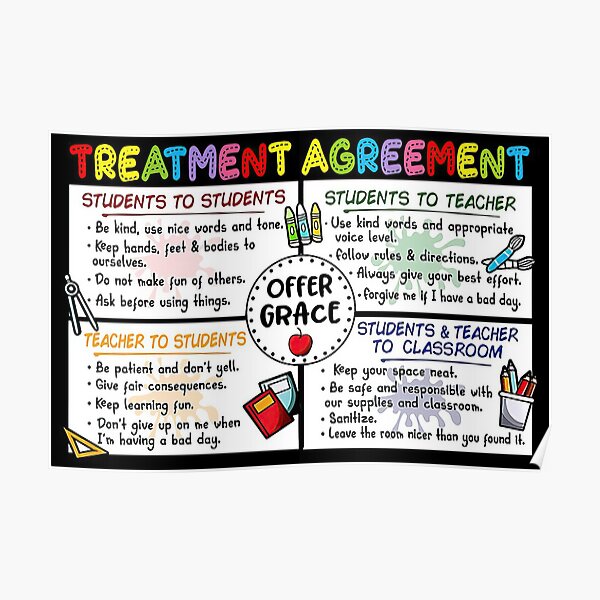 "Treatment Agreement Students And Teacher To Classroom - Office Grace ...