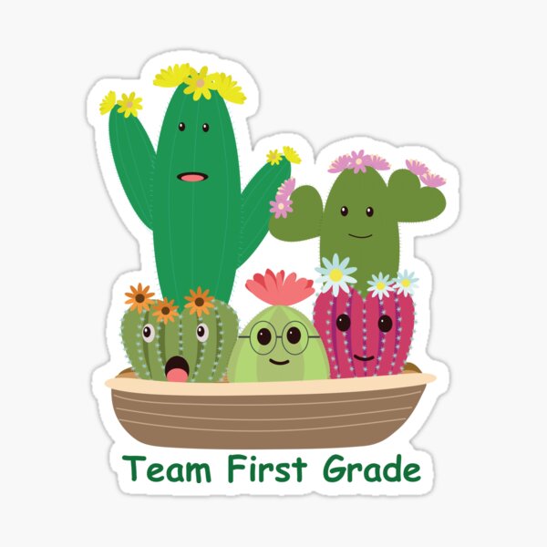 " Cactus Team. Team First Grade" Sticker for Sale by juartshop | Redbubble