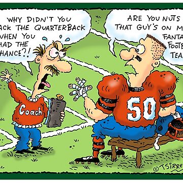 "Fantasy Football Cartoon" Art Print for Sale by tsirrell | Redbubble