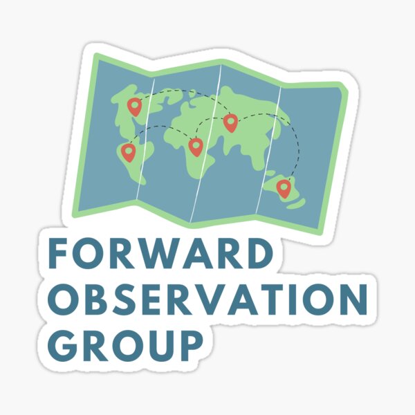 "forward observations group" Sticker for Sale by Nubbster | Redbubble