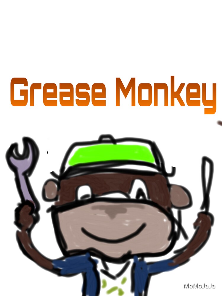 "Grease Monkey" Sticker for Sale by MoMoJaJa | Redbubble