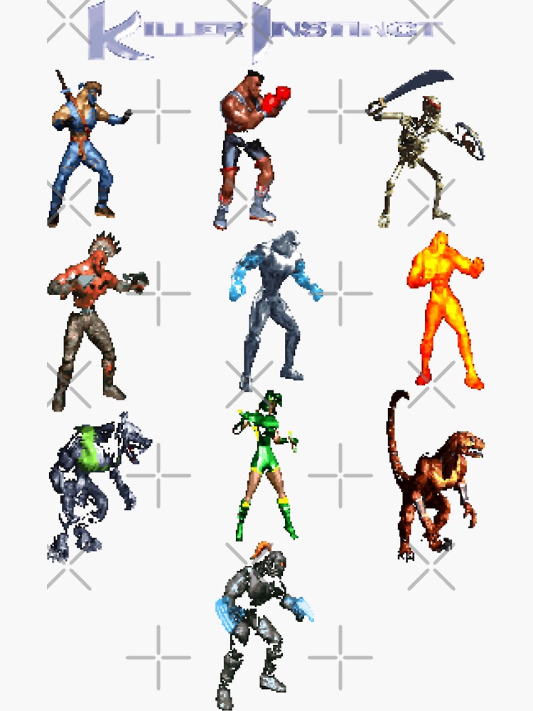 "Gifts For Women Killer Instinct (Snes Character Lineup)" Sticker for ...