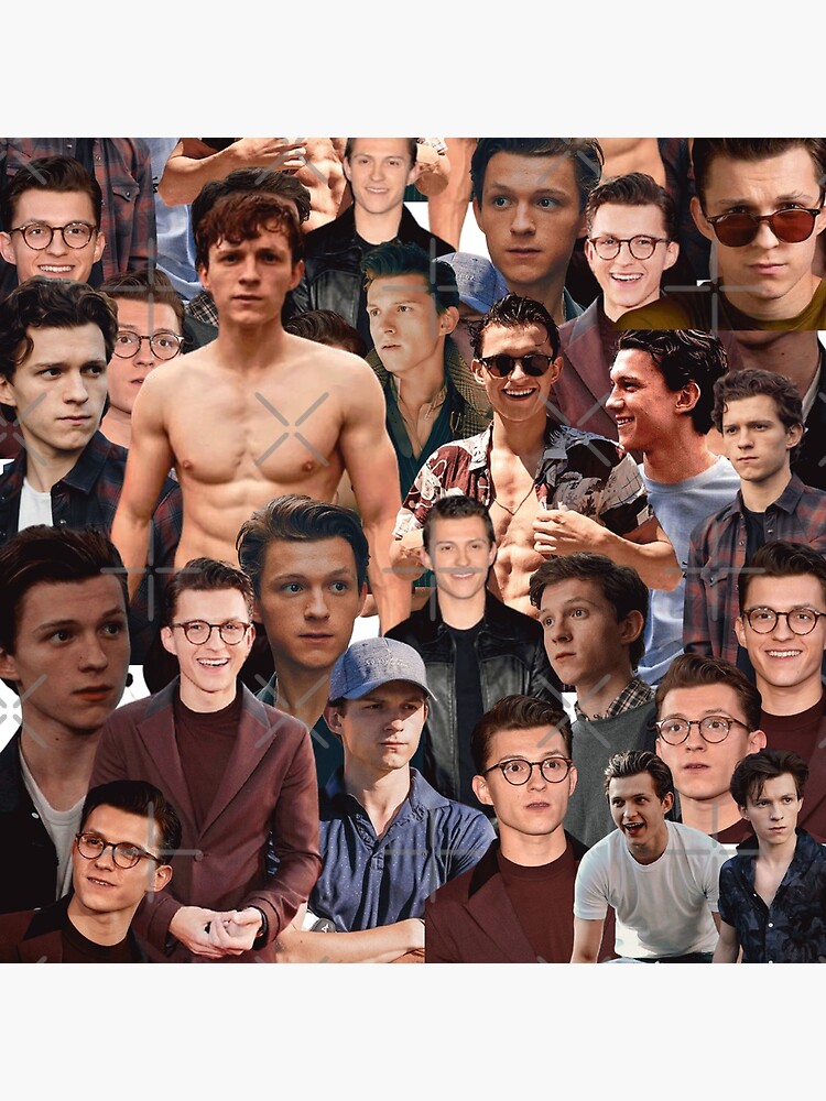 "tom holland photo collage" Photographic Print by mahmoudrakha | Redbubble