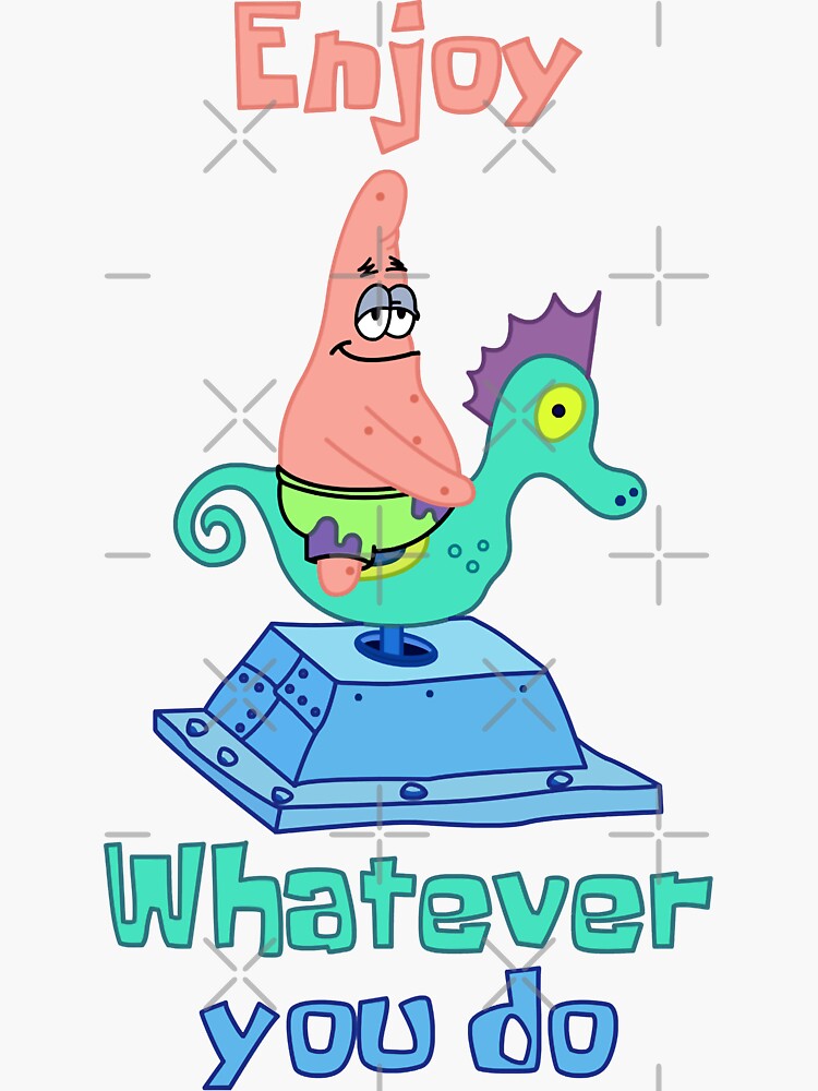 "Patrick rides a seahorse Spongebob Yellow Best Friends Squarepants ...