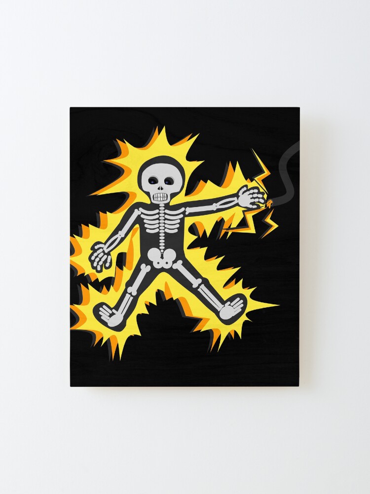 Electrocuted Skeleton Shocked Skeleton Skeleton Sticker