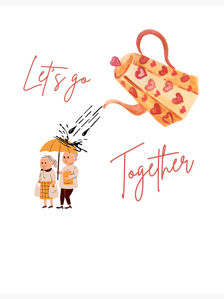 "let's go together" Sticker by mon3k | Redbubble