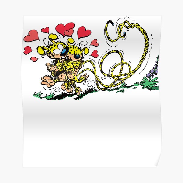 Poster « Marsupilami amoureux Gaston Lagaffe Film Dessin Animé Couleur ...