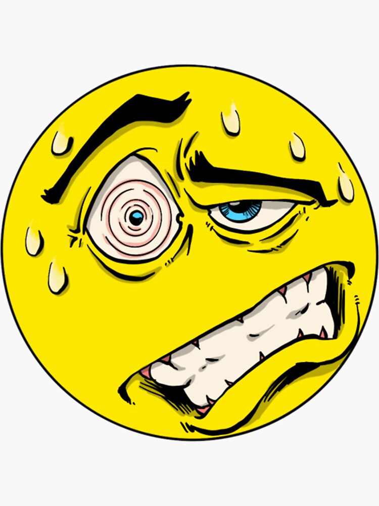 "Smiley Face Pain " Sticker for Sale by GidurLokat | Redbubble