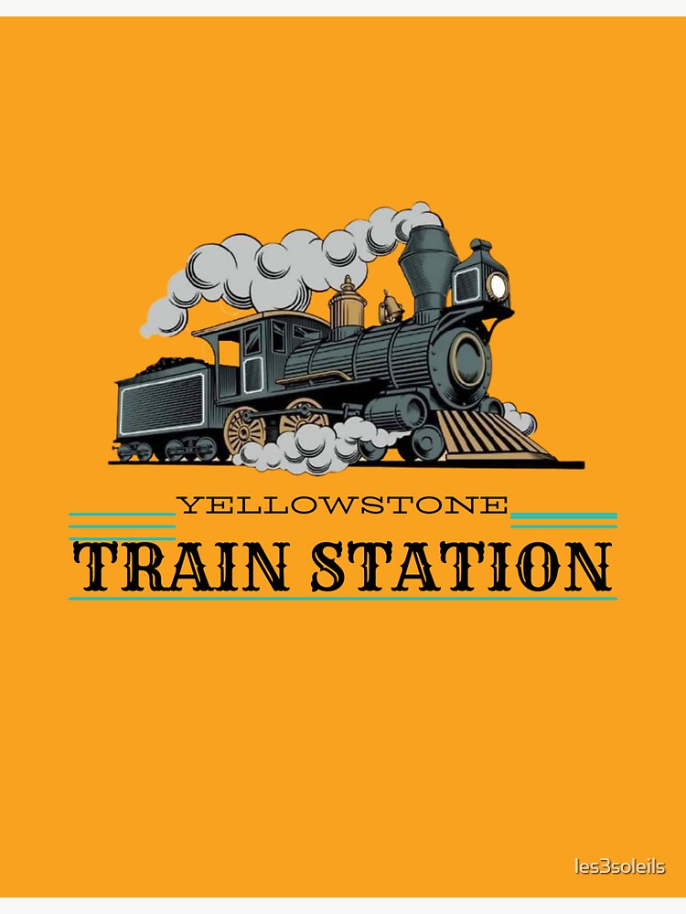 "yellowstone train station" Sticker for Sale by les3soleils | Redbubble