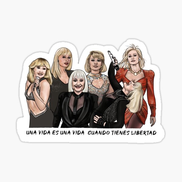 "Raffaella carra" Sticker for Sale by AVSillustration | Redbubble