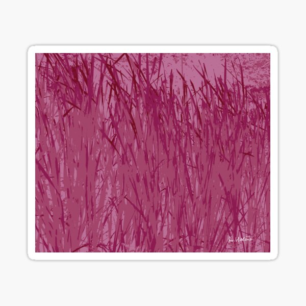 "pink grass" Sticker by AHELENE | Redbubble
