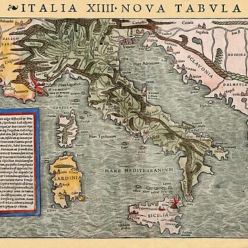 "Map Of Italy 1540" Poster for Sale by mollyfare | Redbubble