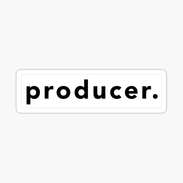 "Producer Sticker White" Sticker by Bae2021 | Redbubble