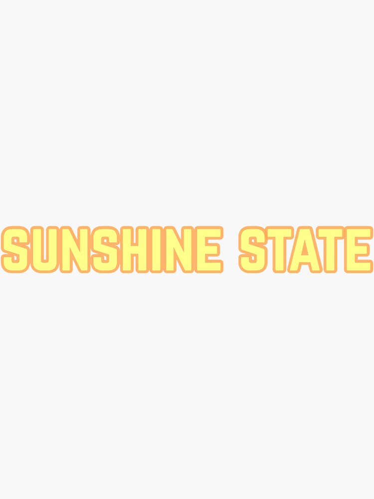""Sunshine State" Florida Logo" Sticker for Sale by jasminmilroy ...