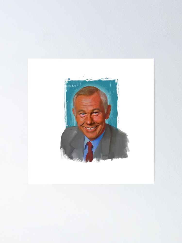 "JOHNNY CARSON Famous standup comedian Portraits " Poster by ...
