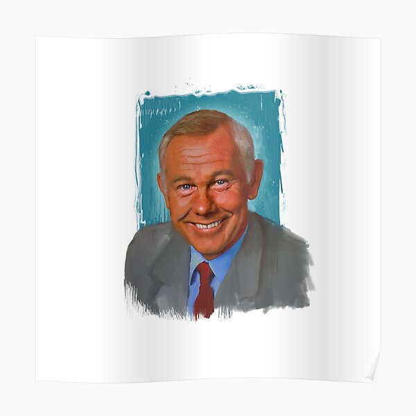 "JOHNNY CARSON Famous standup comedian Portraits " Poster by ...