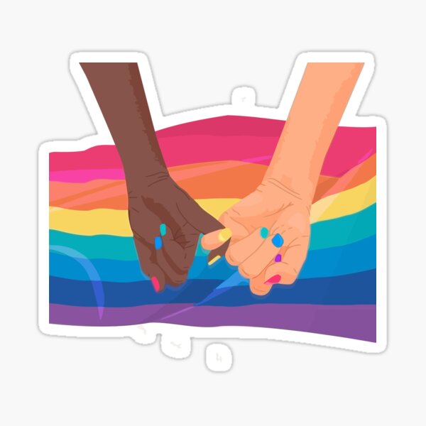 "Pride - Holding Hands" Sticker by skotnisssa | Redbubble