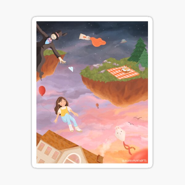 "Floating" Sticker for Sale by abunnypunnyarts | Redbubble