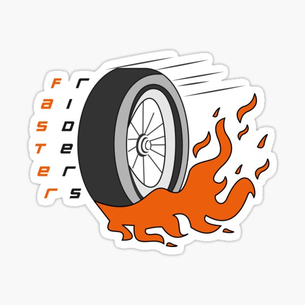 "Faster Rider Illustration" Sticker for Sale by nueman | Redbubble