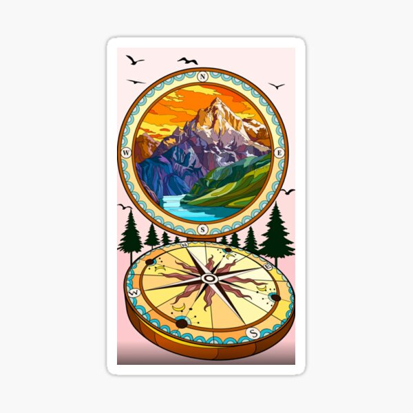 "Magic compass " Sticker for Sale by Evebhasha75 | Redbubble