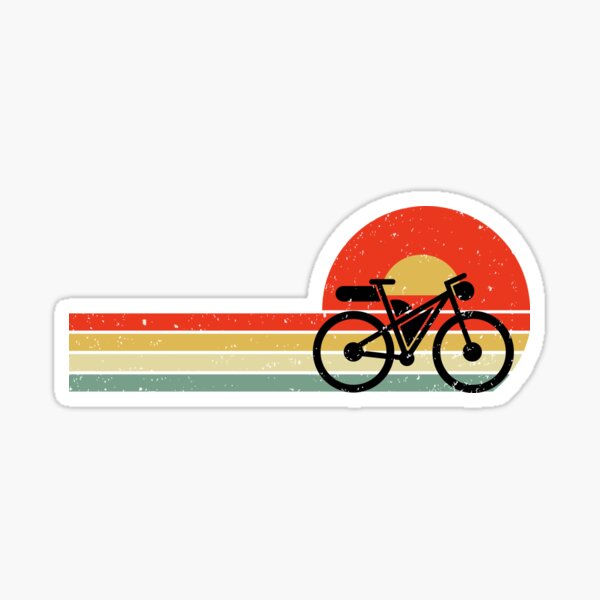 "Bikepacking Cyclists Gravel Bike Bicycle Funny" Sticker by ...