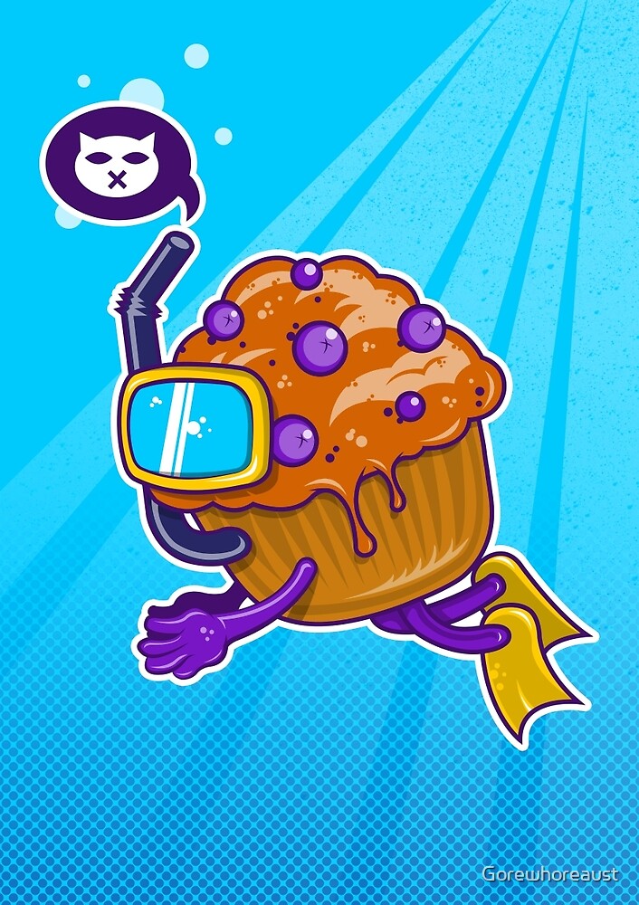 "A Muffin Diving" by Gorewhoreaust | Redbubble