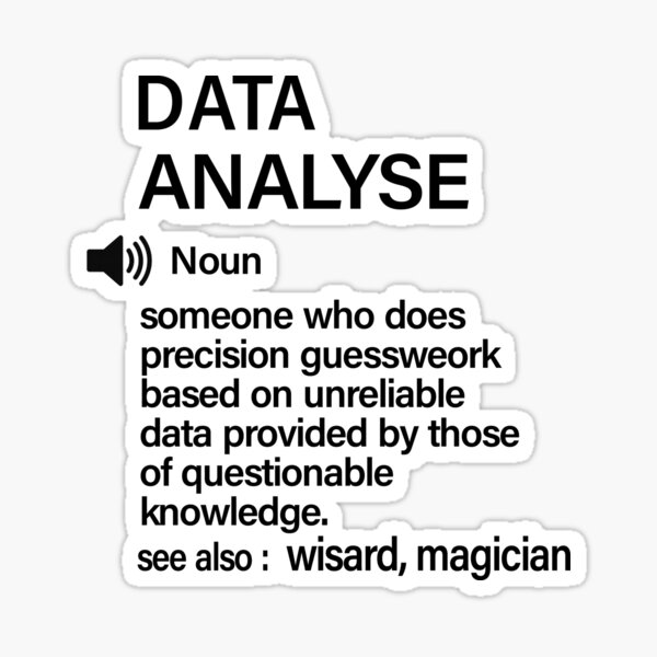 "Data Analyst Definition Essential sticker" Sticker for Sale by ...