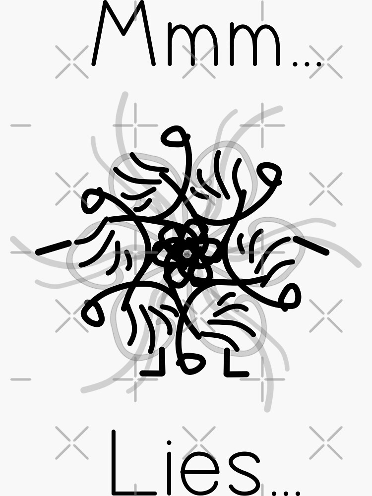 "Pattern Mmm... Lies..." Sticker for Sale by Thornlight | Redbubble