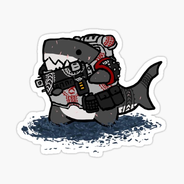 "Chibi Carcharodons Primaris" Sticker for Sale by Spectralidax | Redbubble