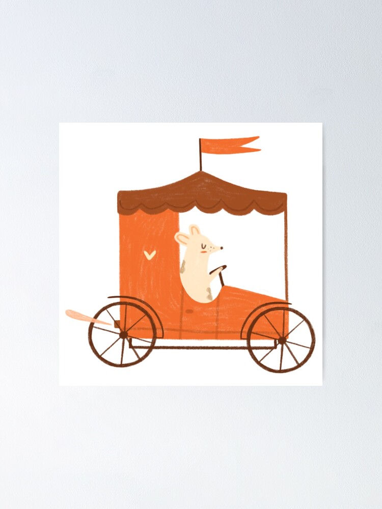 "Mouse driving a car" Poster by mikhaleeevich | Redbubble
